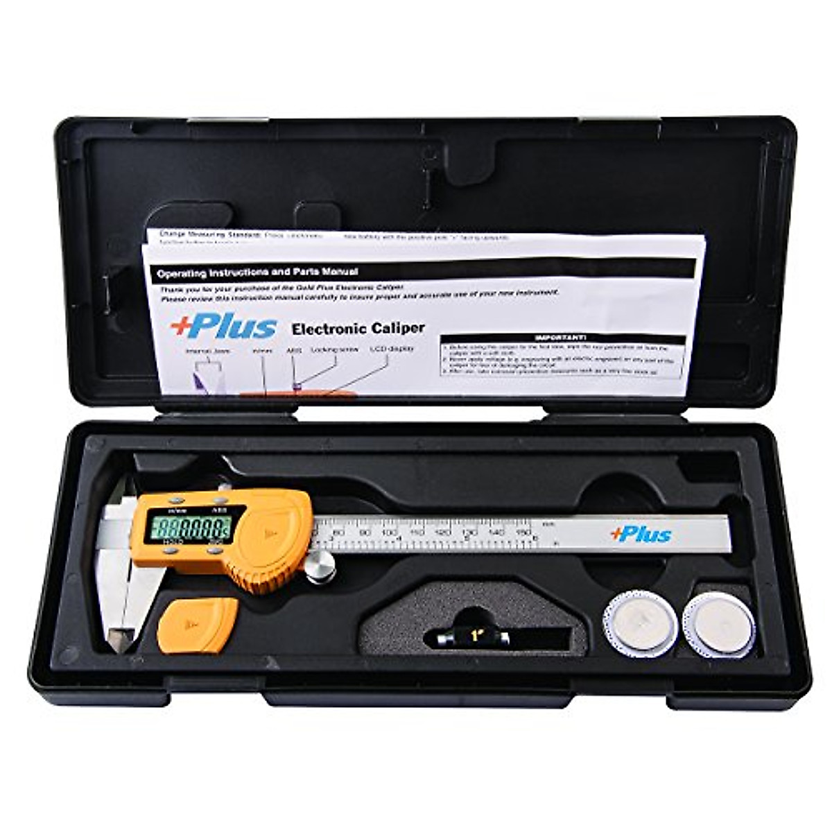 Gold Plus Only from Amazon - Absolute Origin 0-6" Digital Electronic Caliper - Extreme Accuracy, Yellow