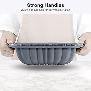Chicrinum Silicone Bread Loaf Pan, Non-Stick Food Grade Silicone Baking Mold, Meatloaf Pan with Metal Reinforced Frame More Strength