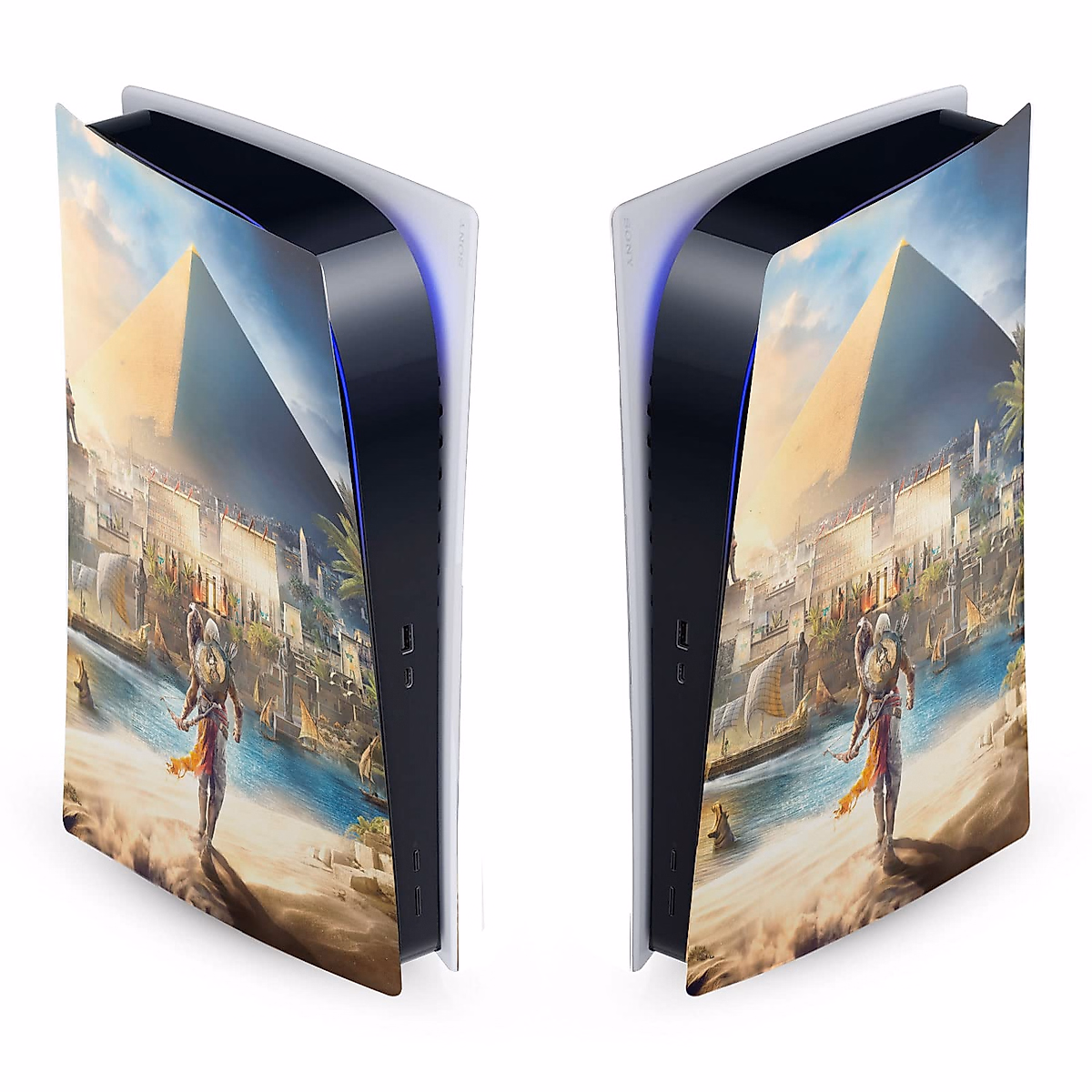 Head Case Designs Officially Licensed Assassin's Creed Key Art Bayek Origins Graphics Vinyl Faceplate Sticker Gaming Skin Decal Cover Compatible With Sony PlayStation 5 PS5 Digital Edition Console