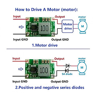 2Pcs ND1805TA Step Down Module 5-18V to /3./3.7V/4.2V/5V/6V Motor Drive Converter DIY Power Supply(5-18V to 3.7V)
