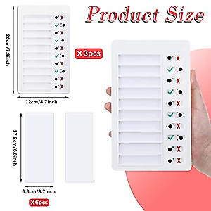 Eersida 3 Pcs to Do List Checklist Board, Daily Schedule for Kids, Chore Chart Memo Detachable Reusable Plastic RV Planner Home Travel (Blank Checklist)