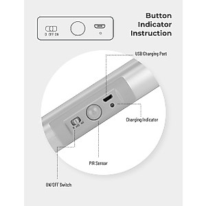 Joyzy 2 Pack Closet Lights Motion Sensor Closet Lighting with LED, Eye Protection Design for Pantry Light Automatic Wireless Lighting, LED Rechargeable Night Light for Wardrobe Under Cabinet Lights