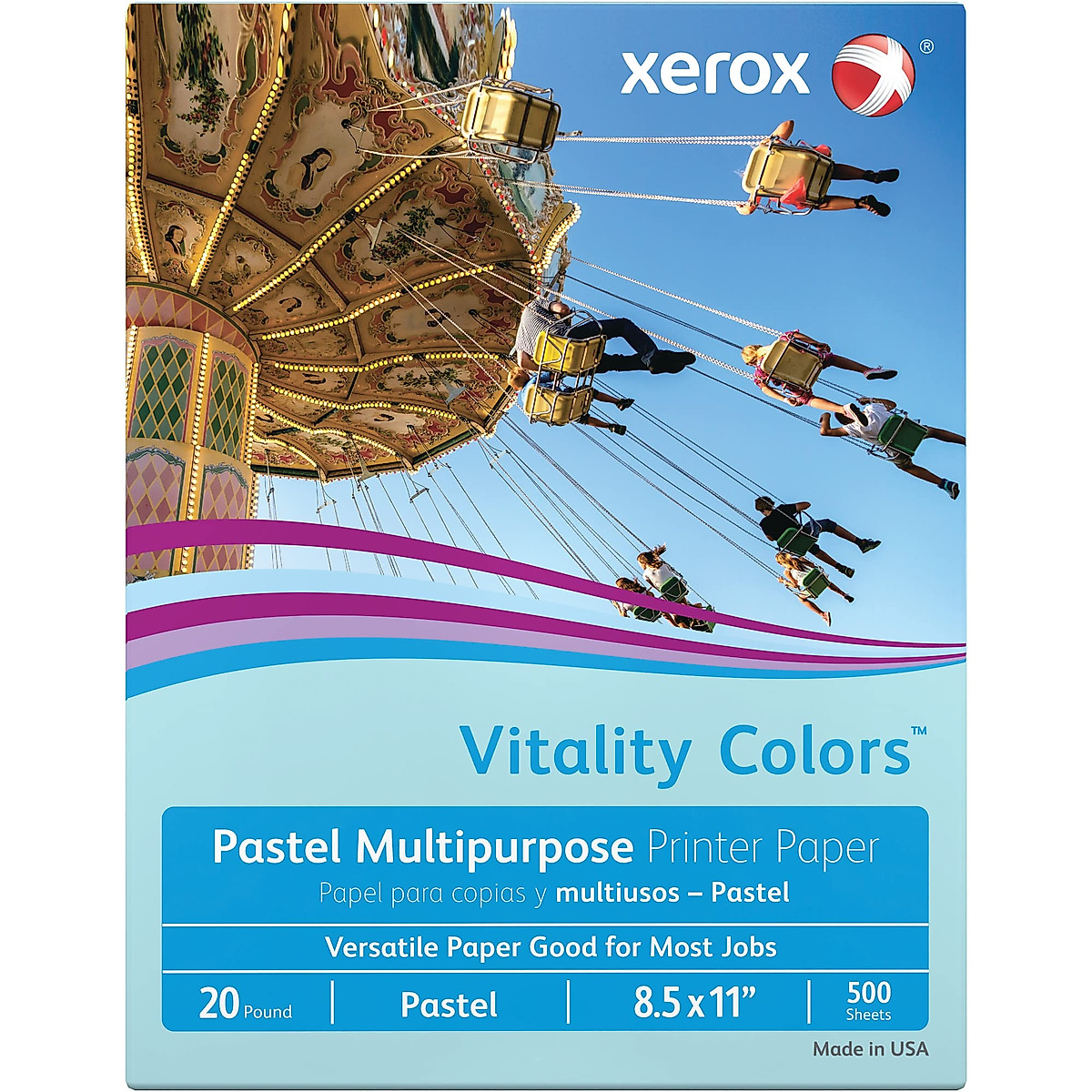 Multipurpose Colored Copy Paper, 20 Lb., 8 1/2in. x 11in., Blue, Ream Of 500 Sheets