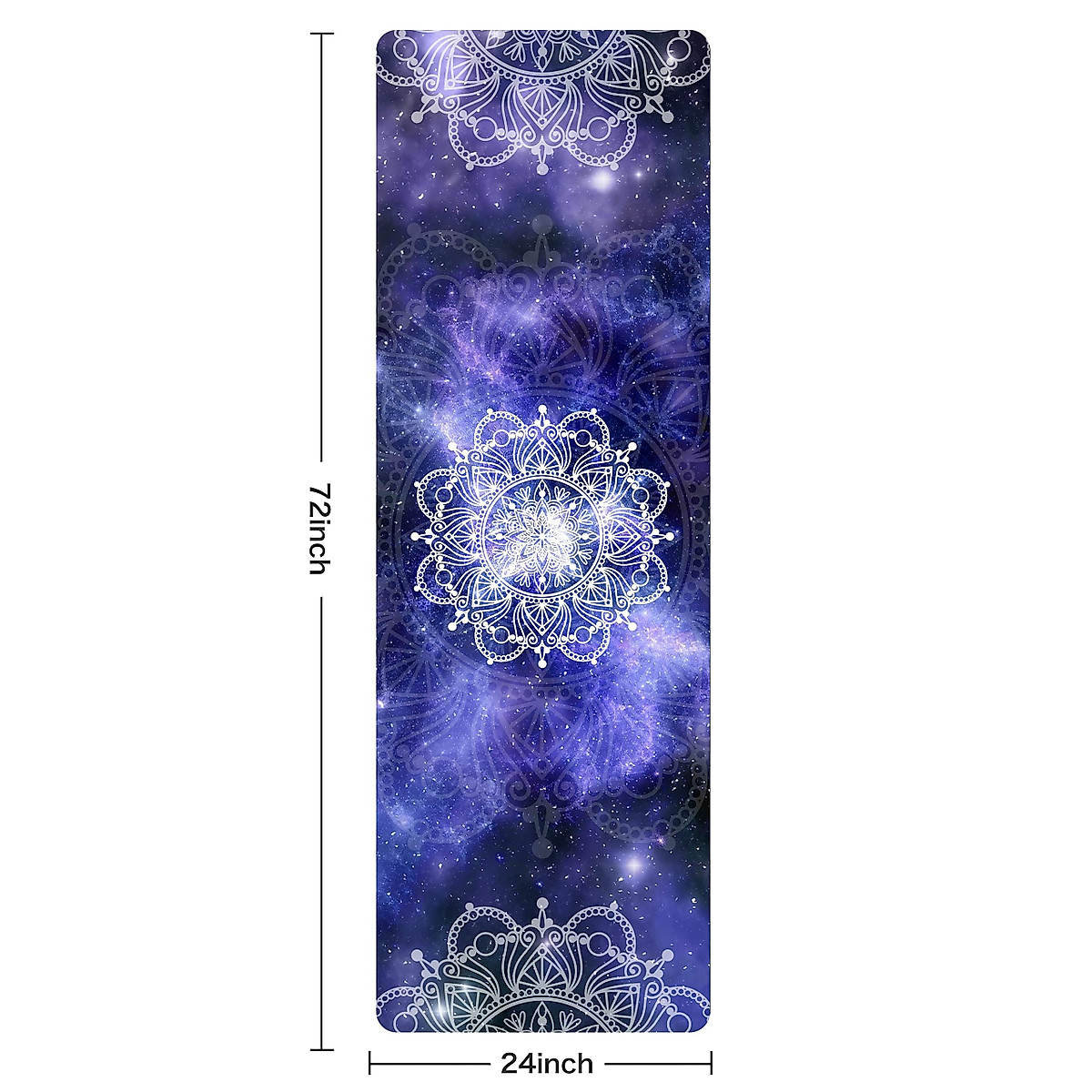 Knsbk Non Slip Yoga Mat TPE Workout Mat for Men Women, Thick Workout Mat with Carrying Strap, Fitness Mats for Exercise, Yoga, Fitness, Pilates, Floor Workouts (72" x 24" x 6mm)