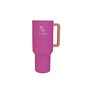 KABUR Hydro Tumbler 40oz - Premium Stainless Steel Travel Mug with Vacuum Insulation, Extra Lid, Straw, and Cupholder-Friendly Design. (Orchid, 40oz)