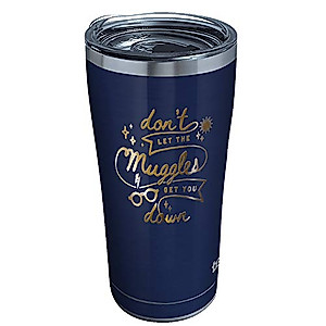 Tervis Harry Potter Don't Let Muggles Get You Down Triple Walled Insulated Tumbler Travel Cup Keeps Drinks Cold & Hot, 20oz Legacy, Stainless Steel