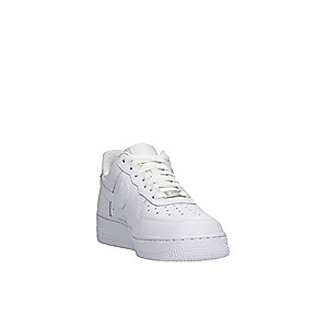 NIKE Men's Low-Top Sneakers Basketball Shoe, White/White, 7