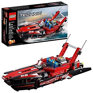 Power Boat Replica Building Set, 2 in 1 Model, Hydroplane Speedboat, Toy Boat Kits for Kids