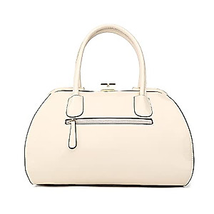 Style Strategy bone purses patent leather handbags for women Top Handle with kiss lock Satchel Shoulder big bags crossbody for women
