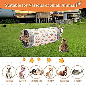 Bonjin Guinea Pig Tubes & Tunnels, Tunnel Toys for Dwarf Rabbits Bunny Guinea Pigs Kitty and Other Small Animals Hideout Activity