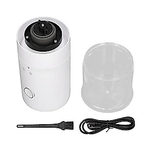 Electric Coffee Bean Grinder USB Charging USB Charging for Home Kitchen Cordless Portable Small Coffee Bean Grinder For Grain Herb Spice 110V(White)