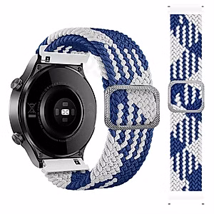 DFAMIN Braided Correa Wrist Strap Bands for COROS APEX Pro/APEX 46 42mm Smartwatch Watchband PACE 2 PACE2 Bracelet Correa (Color : Blue and White, Size : for APEX 42mm)