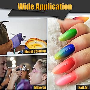 Airbrush Kit, Air Brush Painting Set, Double Action Trigger Airbrush Gun with 0.3mm/0.5mm/0.8mm Needles, 2cc/5cc/13cc Paint Cup, Airbrush Spray Tool Set for Painting Nails Cake Tattoo Makeup