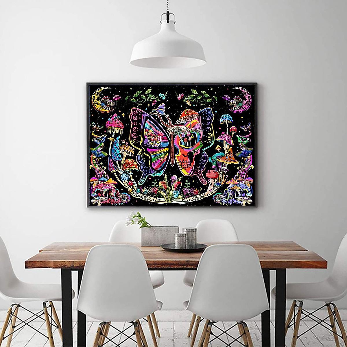 GemZono 5D DIY Diamond Painting Kit, Butterfly Mushroom Flower Plant, Skull Diamond Art Kits for Adults Kids,Full Drill Diamond Painting Dots Art for for Home Wall Decor (16X12 inch/ 40X30cm)