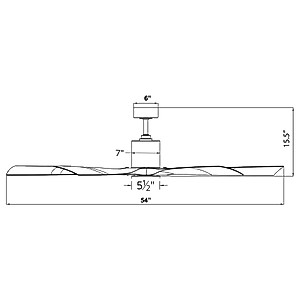 Aviator Smart Indoor and Outdoor 5-Blade Ceiling Fan 54in Matte Black Distressed Koa with Remote Control (Light Kit Sold Separately) works with Alexa, Google Assistant, Samsung Things, and iOS or Android App