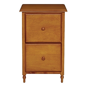 OSP Home Furnishings Knob Hill Collection Office File Cabinet, Antique Cherry Finish