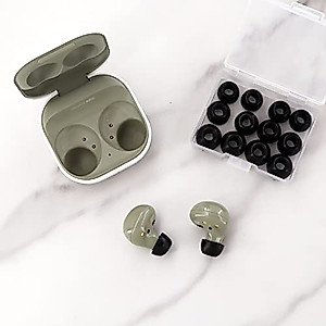 6 Pairs Galaxy Buds 2 Pro/Galaxy Buds 2 Memory Foam Ear Tips Buds, S/M/L Reduce Noise Fit in Case Comfortable No Silicone Pain Compatible with Samsung Galaxy Buds 2 / Galaxy Buds 2 Pro - Black