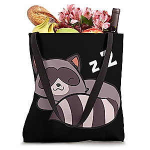 Raccoon Sleeping Funny Raccoon Tote Bag