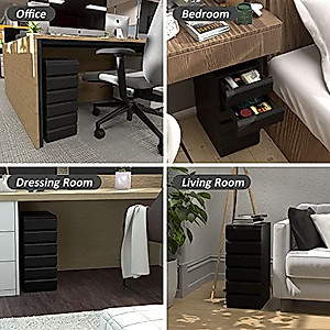 Aobabo 6 Drawer Chest Storage Cabinet Used Under Desk, Modern Floor Storage for Office Living Room Bedroom,6-Layer Vertical Drawer Cabinet for Home&Office…