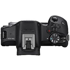 Canon EOS R50 Mirrorless Camera (Body Only) + 2pc 64GB Memory Cards + Tripod + Case & More