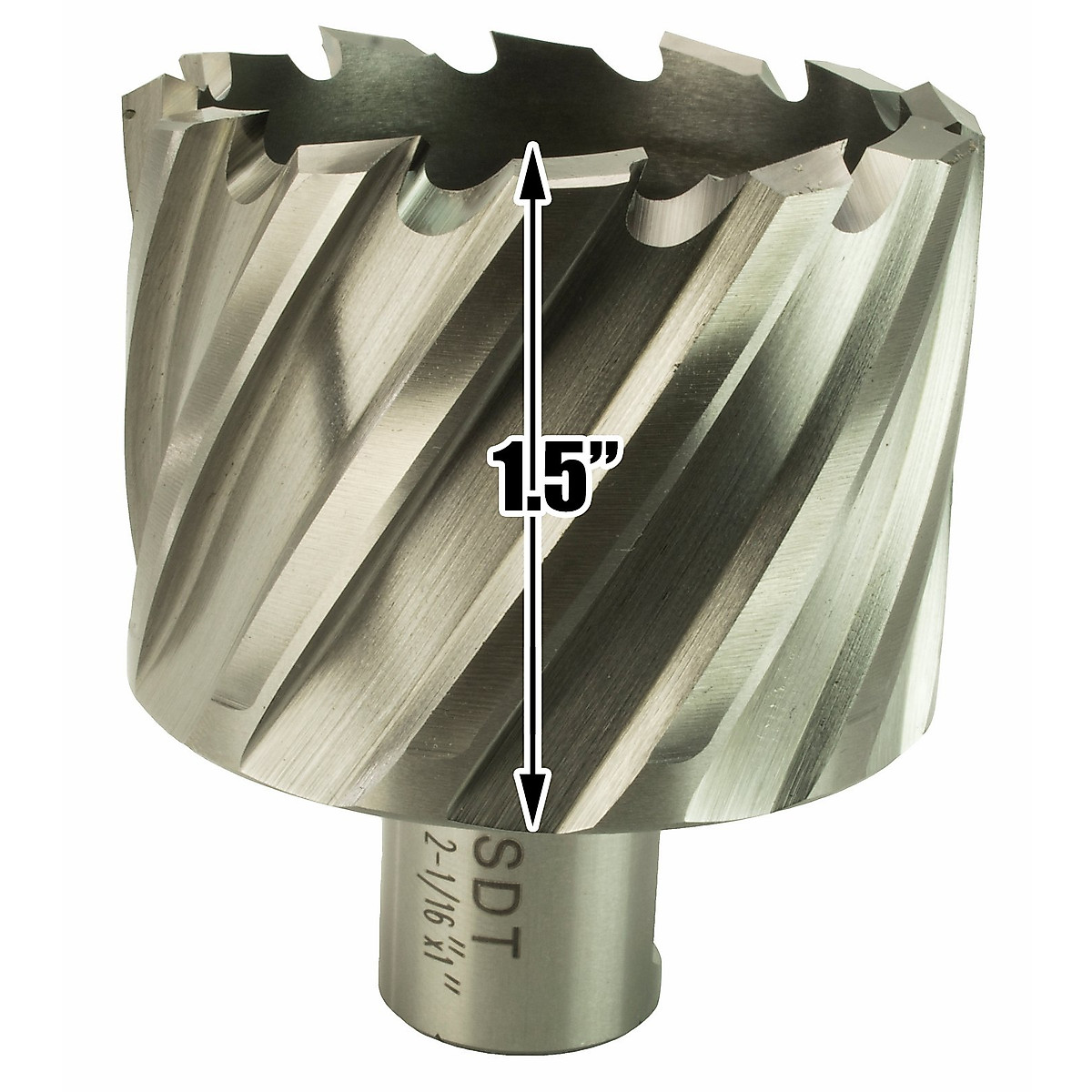 Steel Dragon Tools 2-1/16" x 1" High Speed Steel Annular Cutter with 3/4" Weldon Shank