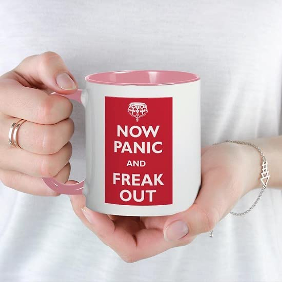 CafePress Now Panic And Freak Out Mug Ceramic Coffee Mug, Tea Cup 11 oz