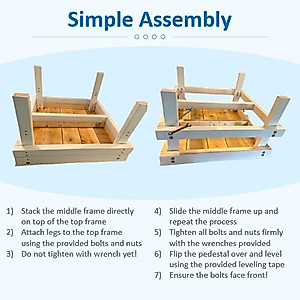 Made in the USA | Homemade Wooden Laundry Pedestal | Custom Heights 12"-18" H | Supports 500 LBS | Fit or Free Guarantee | Samsung, LG, GE, Whirlpool, Etc