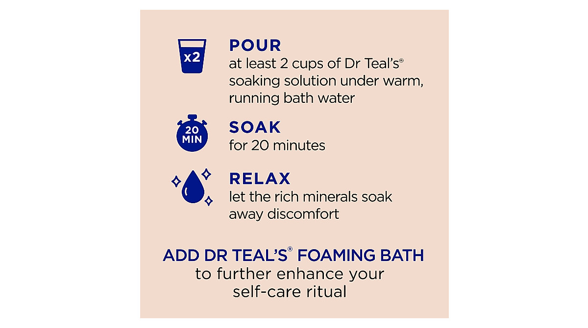 Dr Teal's Epsom Salt Soak with Oat Milk & Argan Oil - Relax & Rejuvenate
