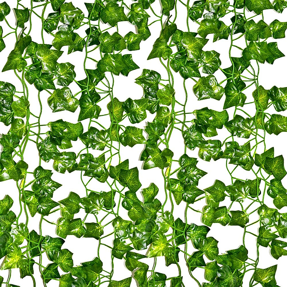 LEFV Ivy Garland 6 Feet Long Artificial Vine Plant Leaves Silk Greenery Chain Wedding Party Supplies Garlands Home Garden Wall Decoration Sweet Potato Leaf, Pack of 1