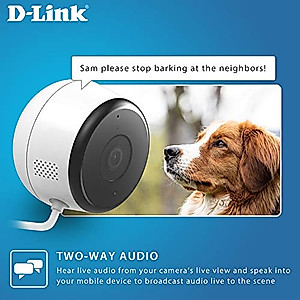 D-Link Outdoor Security Camera Wireless, Day Night Vision Home Surveillance Network System in Full HD (DCS-8600LH/LT-US) White