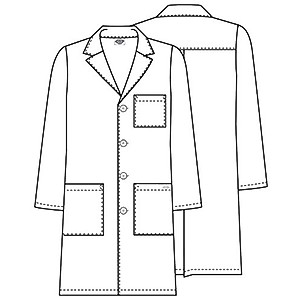 Dickies EDS Professional Men & Women Scrubs Lab Coats 40" 83403, L, White