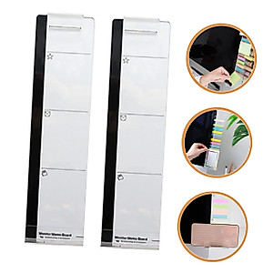 Tofficu Screen Side Memo Board for Computer Monitor Sticky Memo Holder Monitor Memo Pad Office Organizers Memo Boards Strong Adhesive