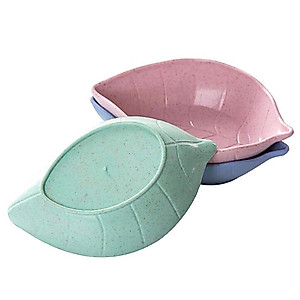 VinBee 12 Pack Leaf Shape Sauce Dish, Sauce Dipping Bowls Wheat Straw Soy Sauce Dishes Mini Dinnerware Plate Condiment Dish for Paste Jam Sushi Assorted