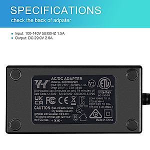 Power Recliner Power Supply Kit-4-Piece Universal Dual Power Supply Transformer with AC Power Cord, DC Extension Cable and Y Splitter Cord 29V 2A Adapter for Recliner, Lift Chairs and Sofa