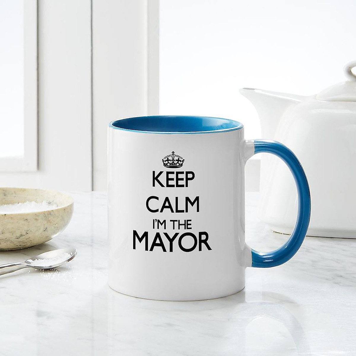 CafePress Keep Calm I'm The Mayor Mugs Ceramic Coffee Mug, Tea Cup 11 oz
