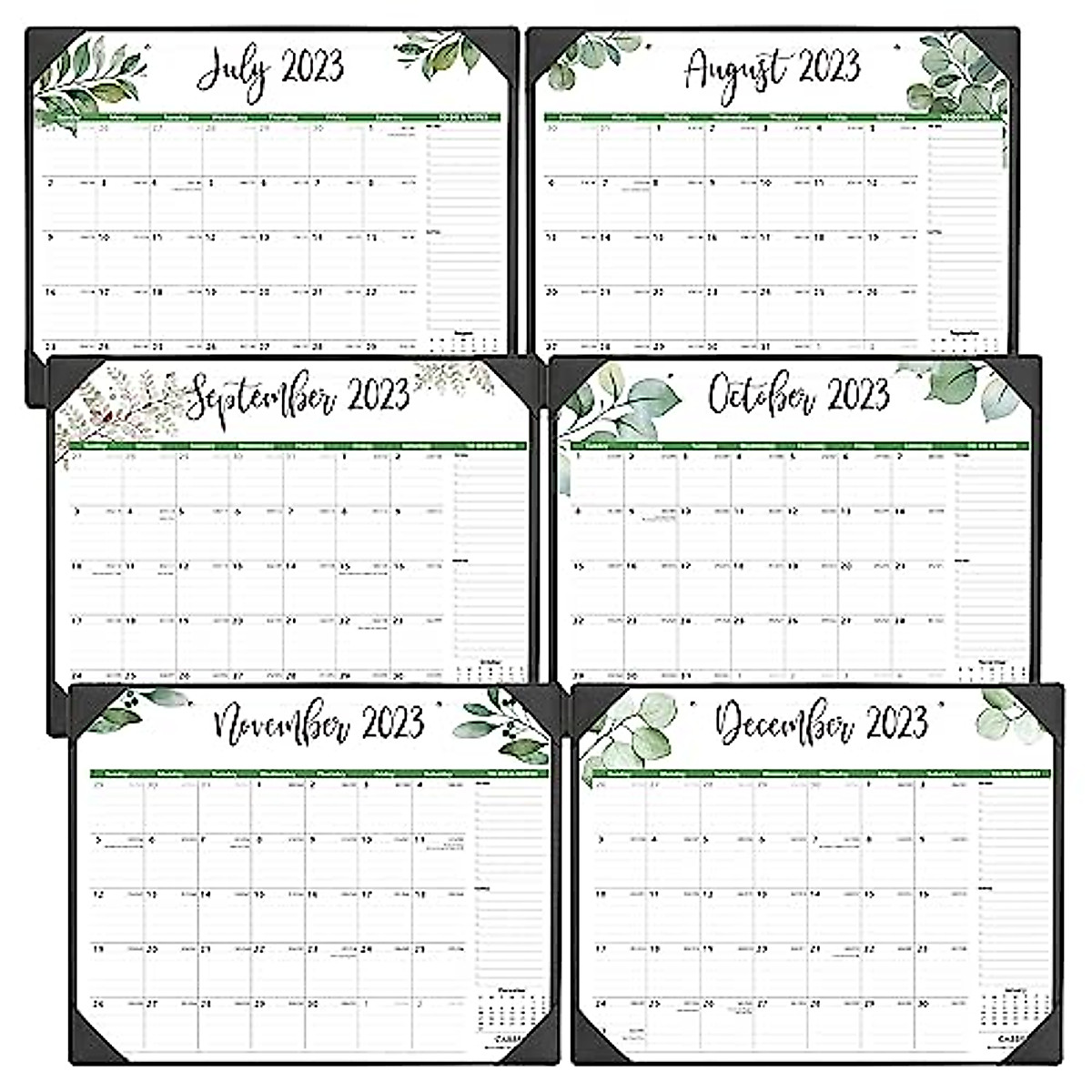 Large Desk Calendar 2023-2024 with Office Desktop Mat, Cabbrix Desk Pad Calendar 22 x 17 Inch Runs From Now to Dec 2024, Desk Blotter Academic Calendar 2023-2024 for Home School and Office