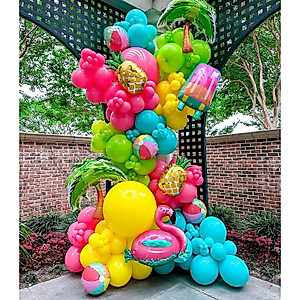 NISOCY Yellow Latex Balloon Arch Kit, 102PCS 18In 12In 10In 5In Yellow Balloons Arch Garland for Birthday, Baby Shower, Wedding, Sunflower, Honeybee Lemon,Yellow Theme Decoration with 33ft Ribbon