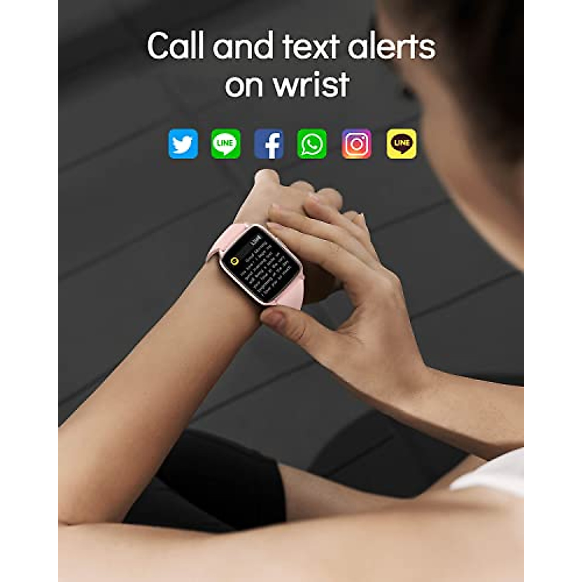 Deeprio Smart Watch 1.69 inch for Android Phones and iOS Compatible iPhone Samsung Men Women HD Screen Oxygen Pleasure Heart Rate Monitor IP68 Waterproof Smartwatch Fitness Tracker Fitness Watch