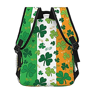 Juoritu St. Patrick's Day Backpacks, Laptop Backpacks for Travel Work Gifts, Lightweight Bookbags for Men and Women