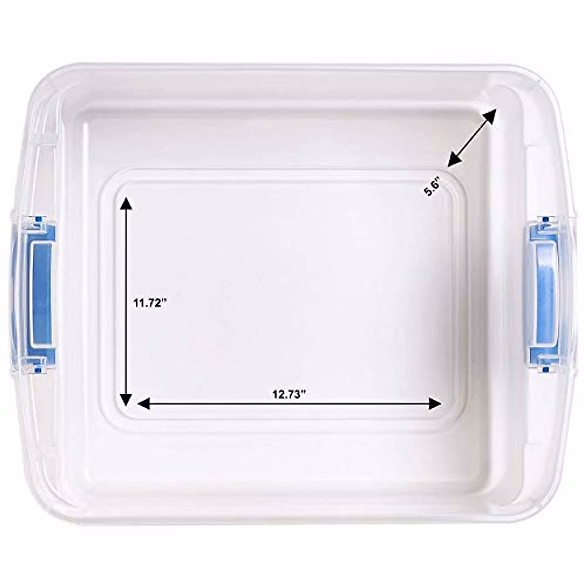 HOMZ Heavy Duty Modular Stackable Storage Tote Containers with Latching Lids, 15.5 Quart Capacity, Clear, 8 Pack