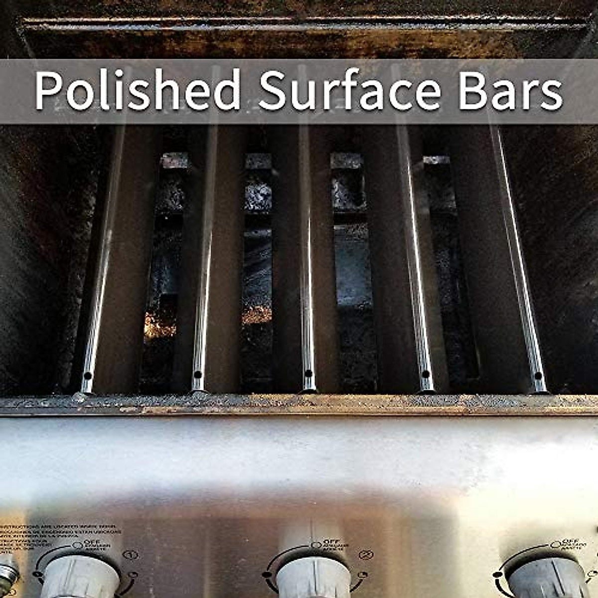 X Home 15.3-Inch Heavier Flavorizer Bars for Weber Spirit & Spirit II 300 Series, Spirit II E-310 (Front-Mounted Control) Grill Parts, Porcelain-enameled, 5-Pack