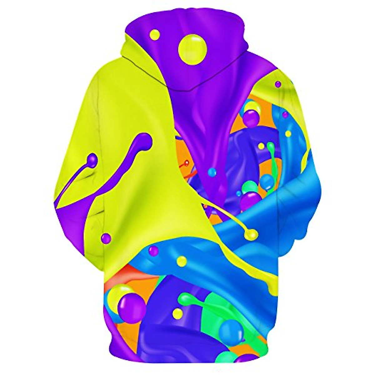 SYAIMN Unisex 3D Animal Printed Big Pockets Drawstring Hoodie Sweatshirt Large