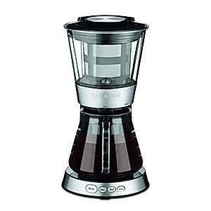 Cuisinart DCB-10P1 Automatic Cold Brew Coffeemaker with 7-Cup Glass Carafe, Black/Stainless