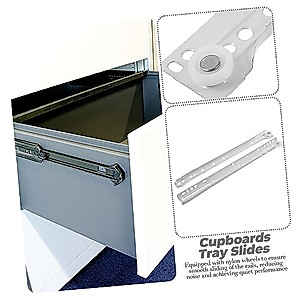 STOBOK 2 Sets Drawer Slides Furniture Sliders Furniture Slides Metal Keyboard Closet Bearing Rails Furniture Rails Rack Mute Bearing Slider Cupboards Tray Slides Bearing Tray Slide Iron