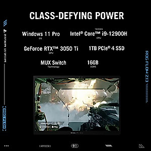 ASUS ROG Flow Z13 Gaming Tablet, 13.4” 4K Display, RTX 3050 Ti, 12th Gen Intel Core i9, 16GB RAM, 1TB SSD, XG Mobile Dock (RTX 3080), Detachable RGB Keyboard, Stylus, Win11, GZ301ZE-XS94-B