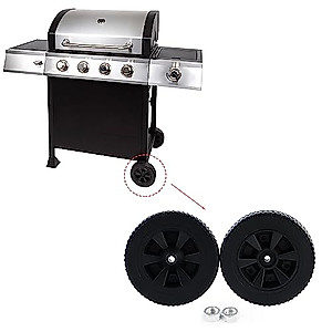 7 Inch Grill Wheel Replacement for Dyna Glo Grill Parts DGF493BNP DGH474CRP Grill Replacement Wheels DGH450CRP DGB463CNP DGF510SBP BBQ Wheels Parts 70-05-104 Dyna Glo Wheel Replacement Kit Plastic