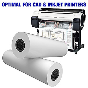 Alliance Wide Format Paper Rolls CAD Bond 30" Widths (2 Rolls, 30 In x 300 Ft | 2" Core)