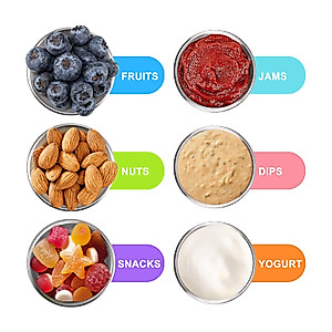 Pack of 6 Small Salad Dressing Container To Go 1.7oz+2.4oz Stainless Steel Sance Containers with Lids Reusable Condiment Containers for Lunch Box Picnic Travel Office