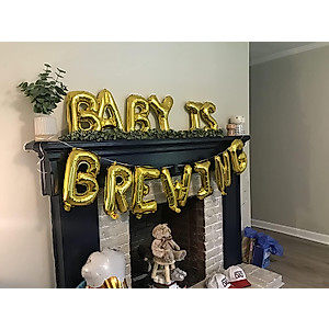 JeVenis Baby is Brewing Balloons Baby is Brewing Banner Baby Reveal Balloons Baby Brewing Baby Shower Decor Baby Gender Reveal Decoration