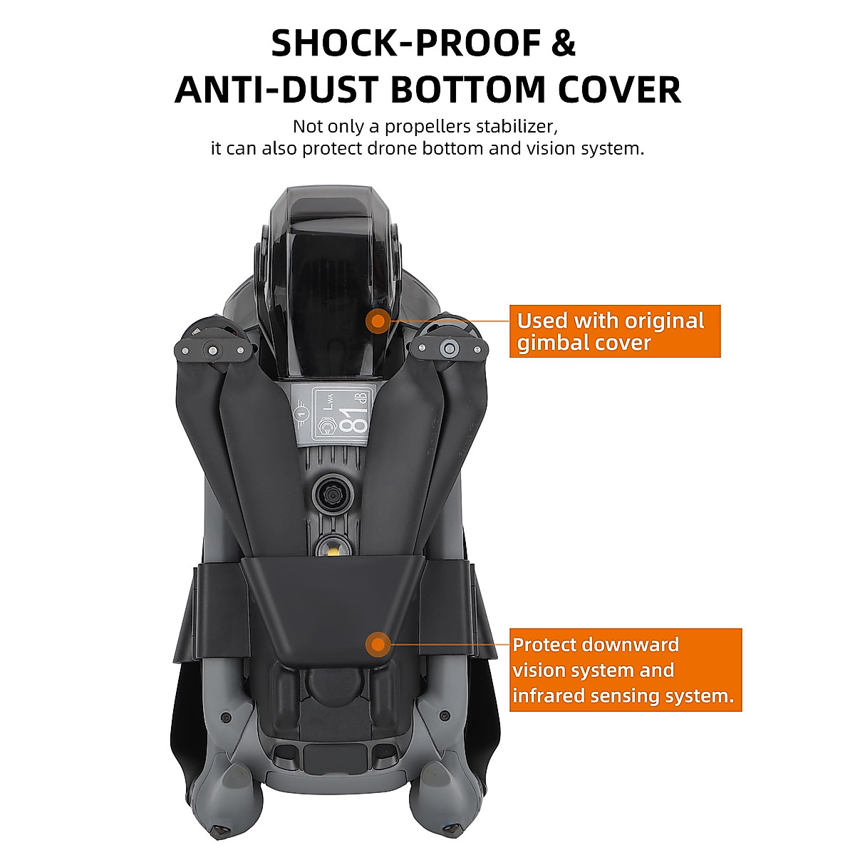 INTOOIN Landing Gear and Propeller Holder for DJI Air 3 - Sensor Propeller Guard with 36mm Height Boosting Stand - Auxiliary Kit for DJI Air 3 Fly More Combo Drone Accessories